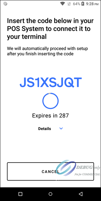 Generating a POS Connection Code for the Point-of-Sale System